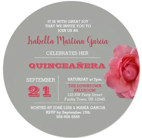 8 Simple & Pretty Quinceanera Invitations - My Perfect Quince